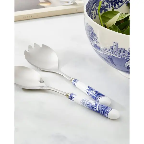 SPODE Blue Italian Salad Servers