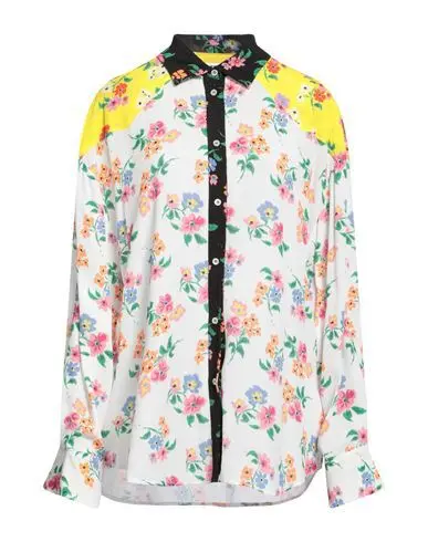 MSGM Floral-print Crepe Shirt - White