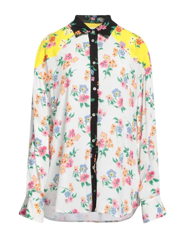 MSGM Floral-print Crepe Shirt - White