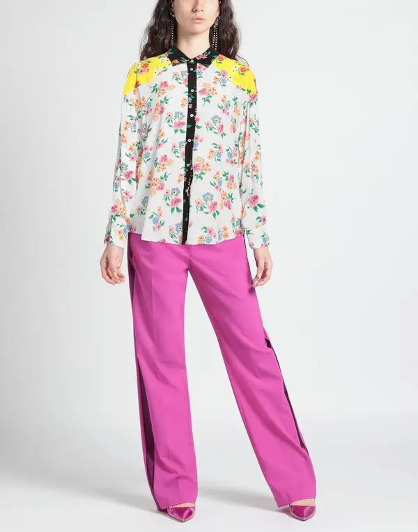 MSGM Floral-print Crepe Shirt - White