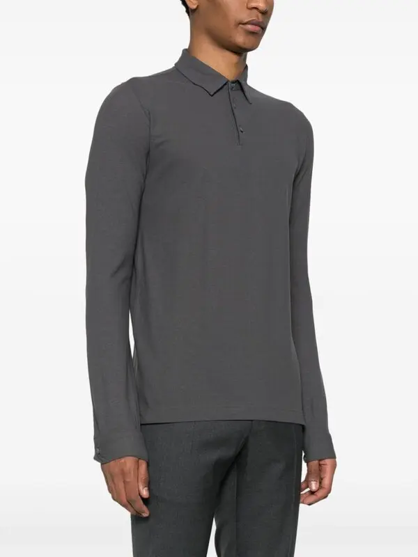 ZANONE Ice Cotton Polo Shirt - Grey