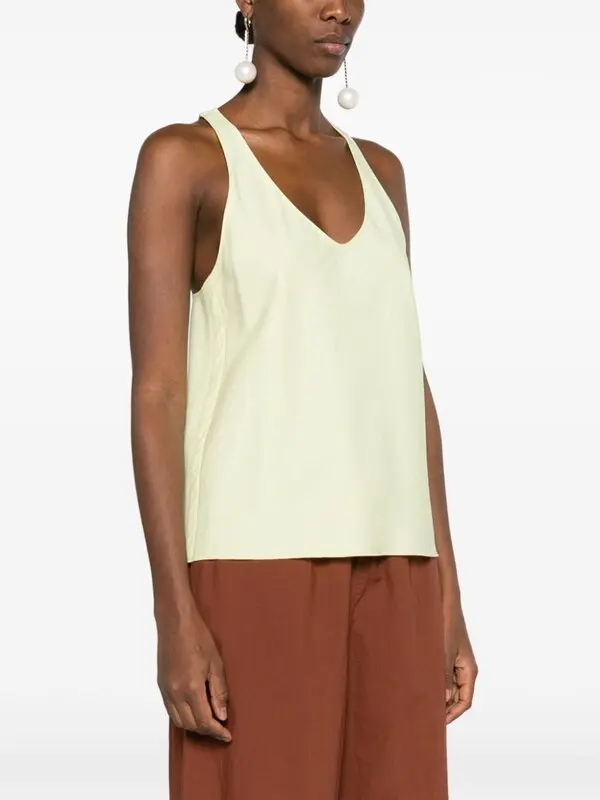 FORTE_FORTE Racerback Fine-ribbed Top