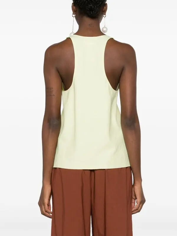 FORTE_FORTE Racerback Fine-ribbed Top