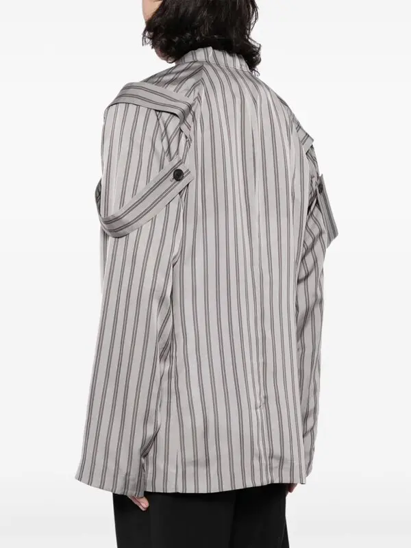 Yohji Yamamoto Epaulette-detail Pinstripe Blazer