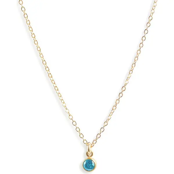 SET & STONES Birthstone Pendant Necklace - Gold/december