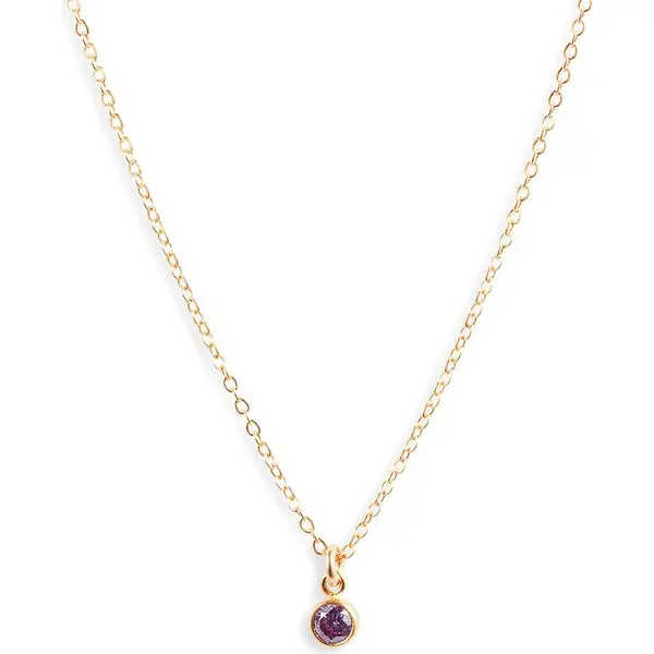 SET & STONES Birthstone Pendant Necklace - Gold/february
