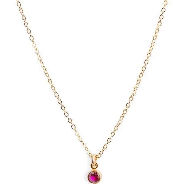 SET & STONES Birthstone Pendant Necklace - Gold/january