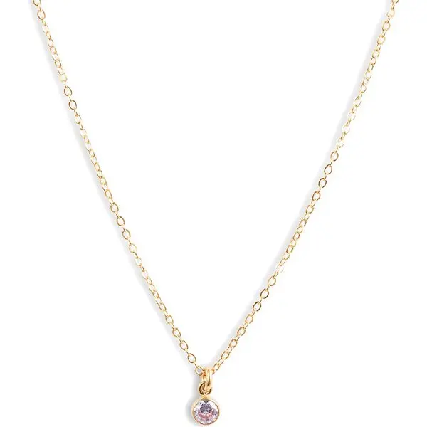 SET & STONES Birthstone Pendant Necklace - Gold/june