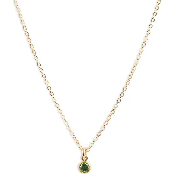 SET & STONES Birthstone Pendant Necklace - Gold/may