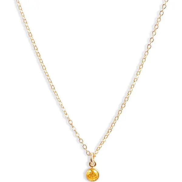 SET & STONES Birthstone Pendant Necklace - Gold/november