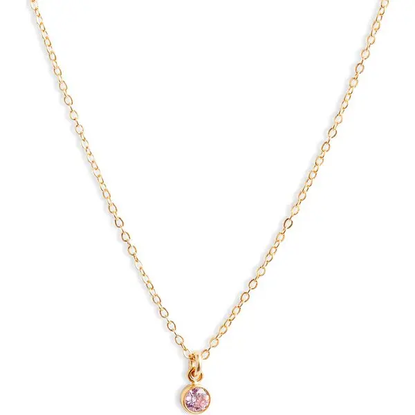 SET & STONES Birthstone Pendant Necklace - Gold/october