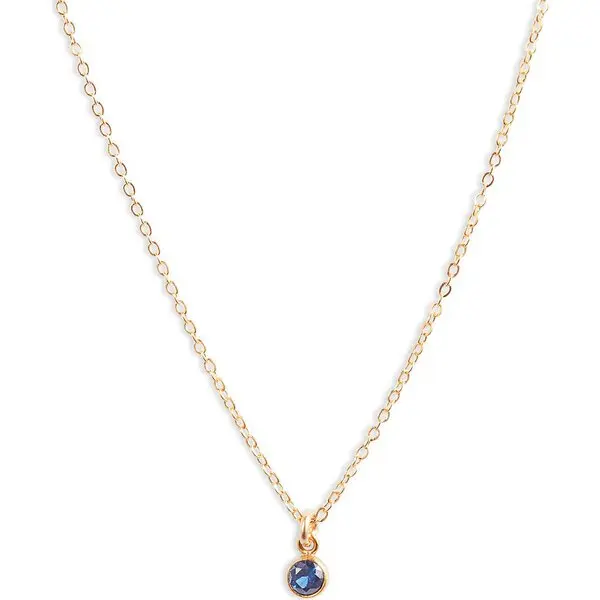 SET & STONES Birthstone Pendant Necklace - Gold/september