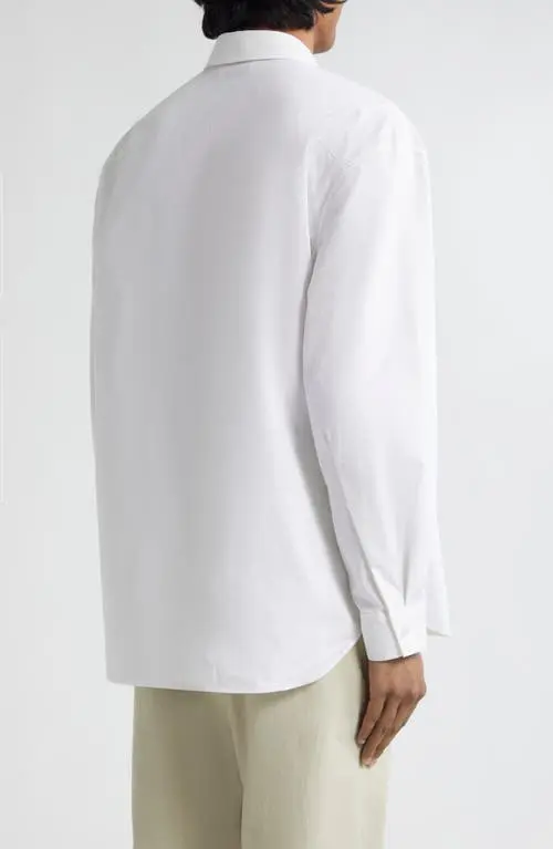 Post Archive Faction 6.0 Textured Zip Front Shirt Right In White