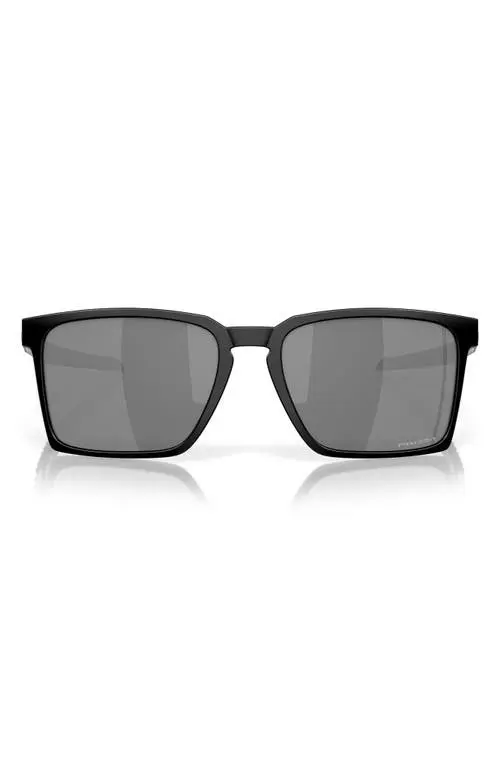 Oakley Exchange Sun 56mm Polarized Rectangular Sunglasses - Shiny Black