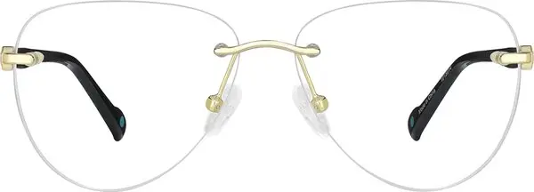 Zenni Aviator Rimless Glasses - Gold