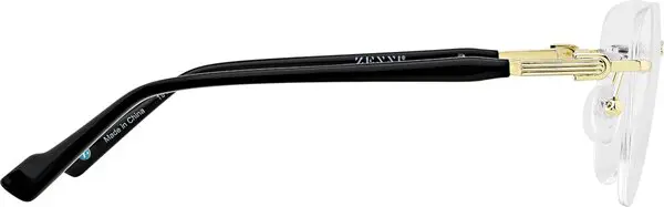 Zenni Aviator Rimless Glasses - Gold