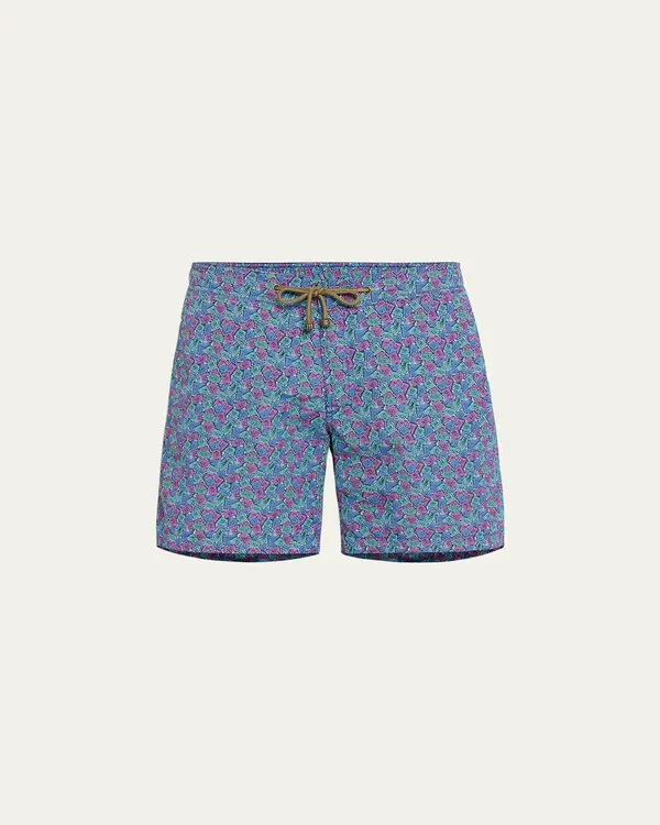 CHARVET X THORSUN Dotted Checks Swim Shorts - Blue