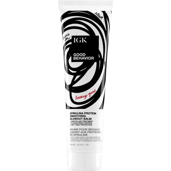 IGK Good Behavior Spirulina Protein Smoothing Blowout Balm - No Color
