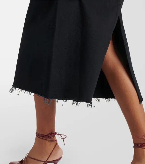 AGOLDE Della Denim Midi Skirt - Black