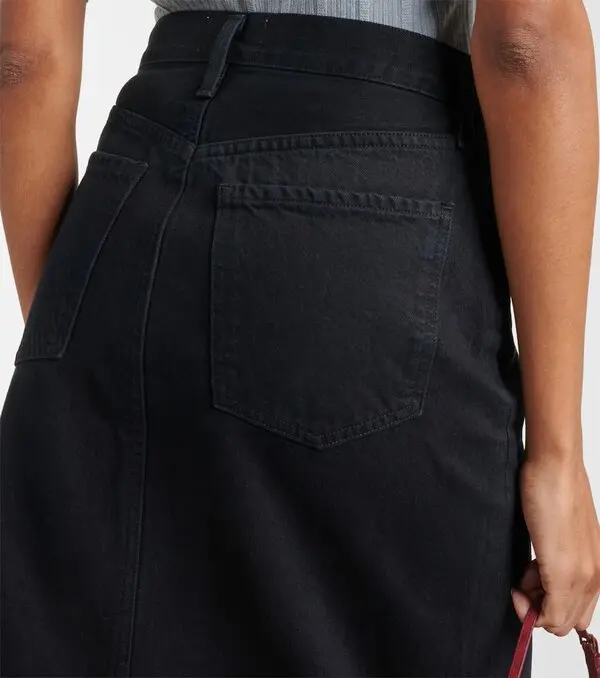 AGOLDE Della Denim Midi Skirt - Black