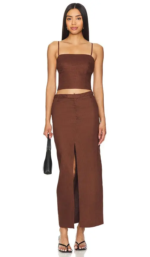 Bardot X Sita Top - Chocolate Brown