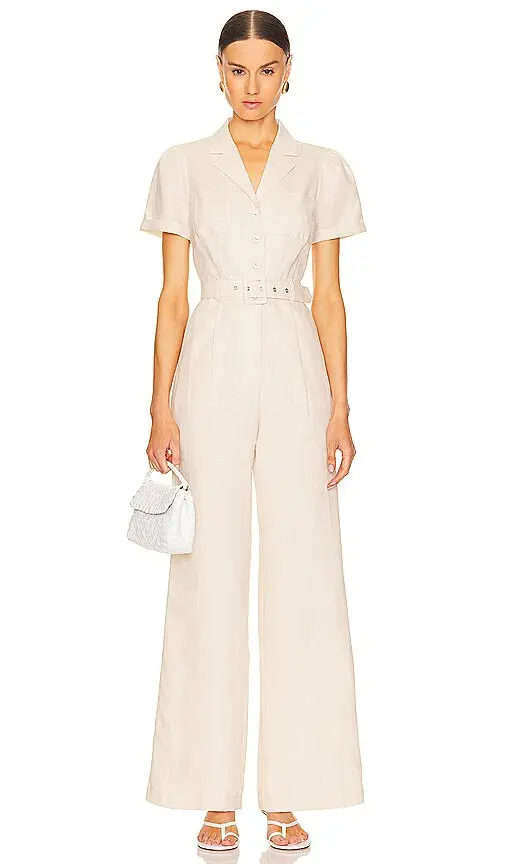 Paige Aislee Jumpsuit - Parchment