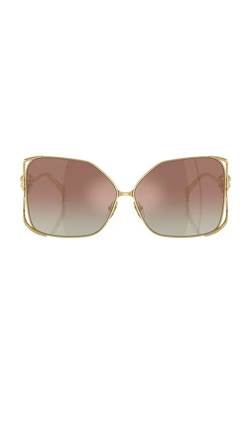 Versace Square Sunglasses - Gold & Brown