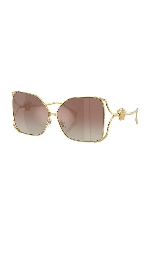 Versace Square Sunglasses - Gold & Brown