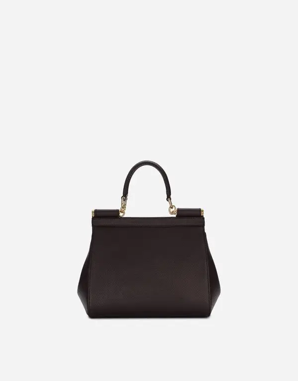 Dolce & Gabbana Small Sicily Handbag In Dauphine Calfskin - Purple