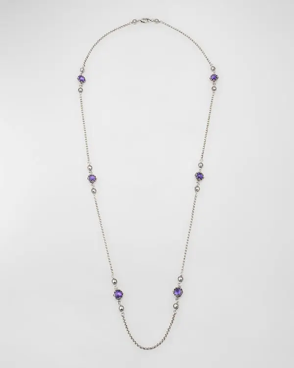 Konstantino Sterling Silver And Necklace - Amethyst