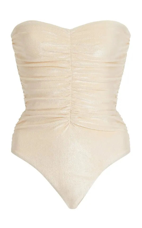 Jade Swim Yara Strapless One-piece Swimsuit - Ivory