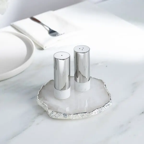 ANNA NEW YORK Dual Salt & Pepper Set - Silver