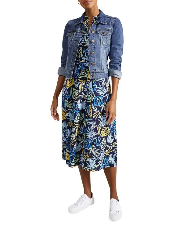 HOBBS LONDON Merle Printed Midi Dress