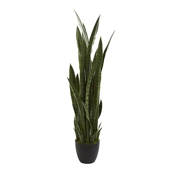 NEARLY NATURAL 46in. Sansevieria Artificial Plant - Green