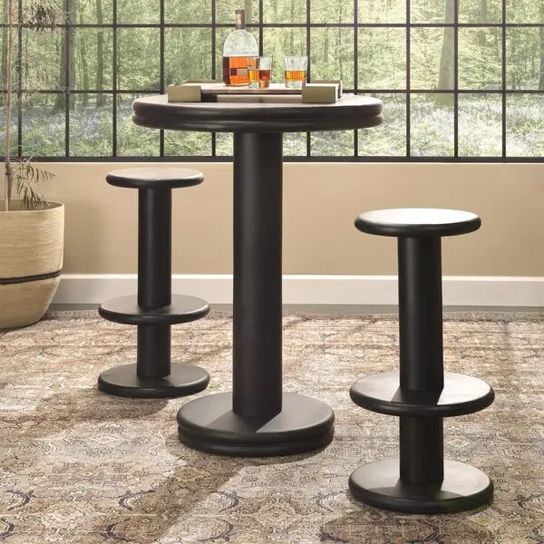 JAMIE YOUNG CO. Rye Mango Wood Barstool - Black