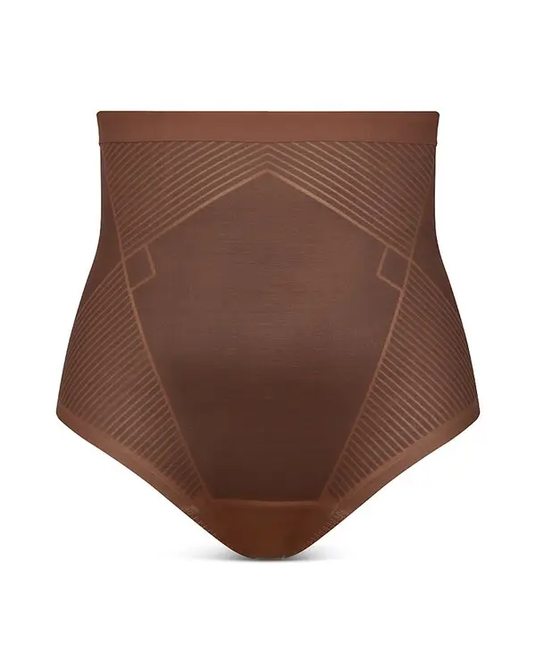 Spanx Thinstincts 2.0 High-waisted Thong - Chestnut Brown