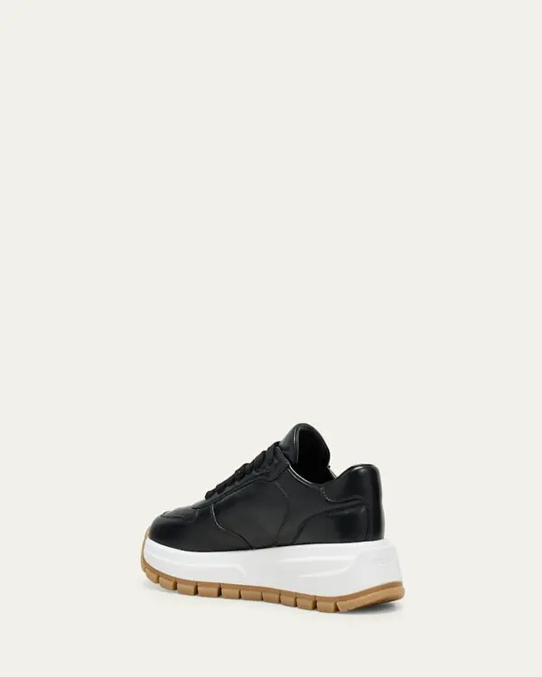 Prada Leather Runner Sneakers - Black