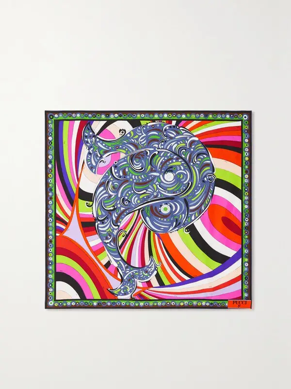 Emilio Pucci Printed Silk-twill Scarf