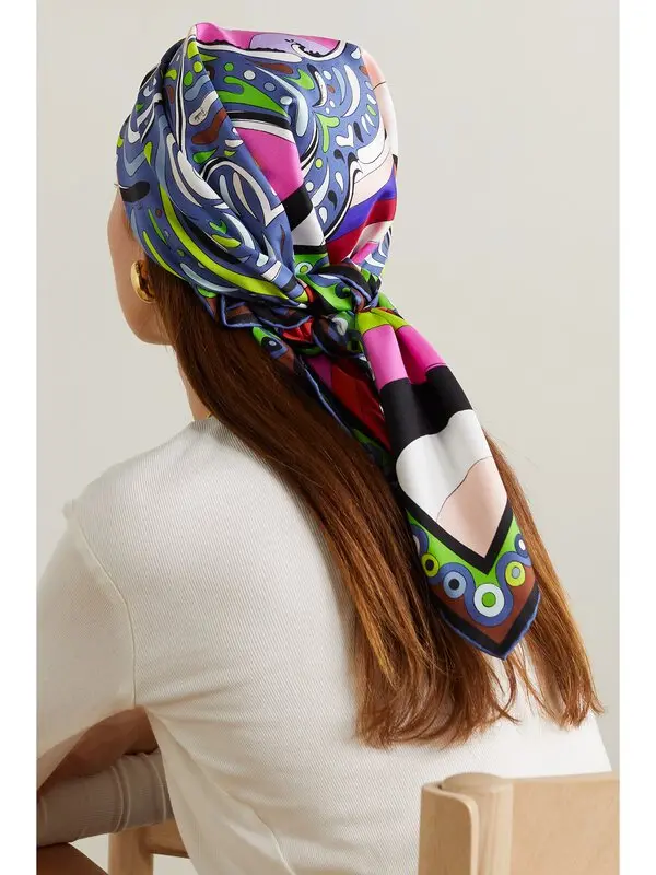 Emilio Pucci Printed Silk-twill Scarf