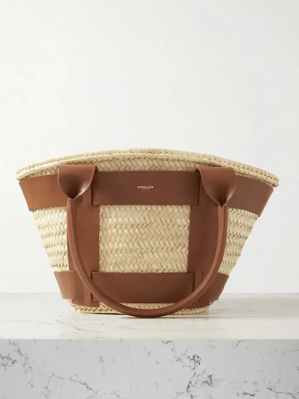 DEMELLIER Santorini Raffia Tote - Neutrals