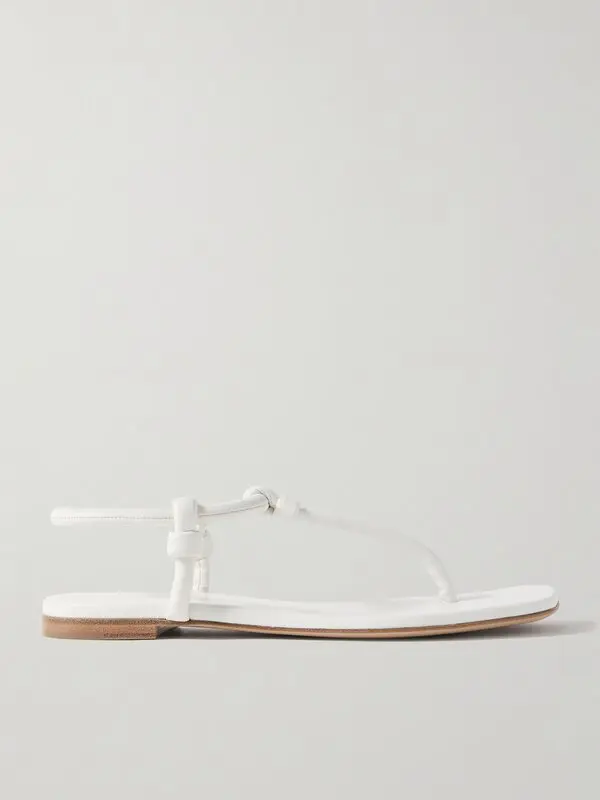 GIANVITO ROSSI - Gianvito Rossi Juno Thong Leather Sandals