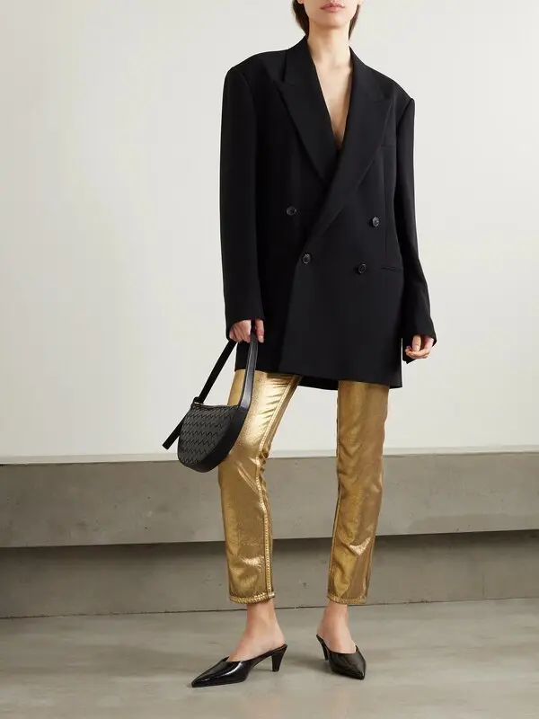 Ralph Lauren Metallic Coated Skinny Jeans