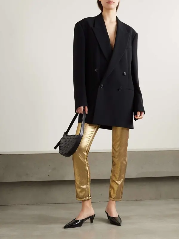 Ralph Lauren Metallic Coated Skinny Jeans