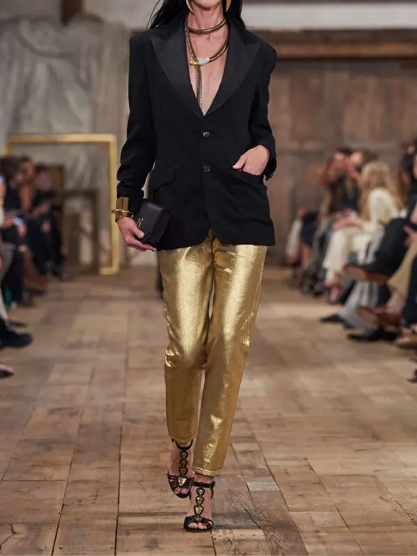 Ralph Lauren Metallic Coated Skinny Jeans