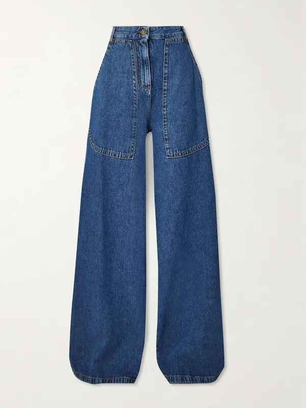 Etro High-rise Wide-leg Cargo Jeans - Mid Denim