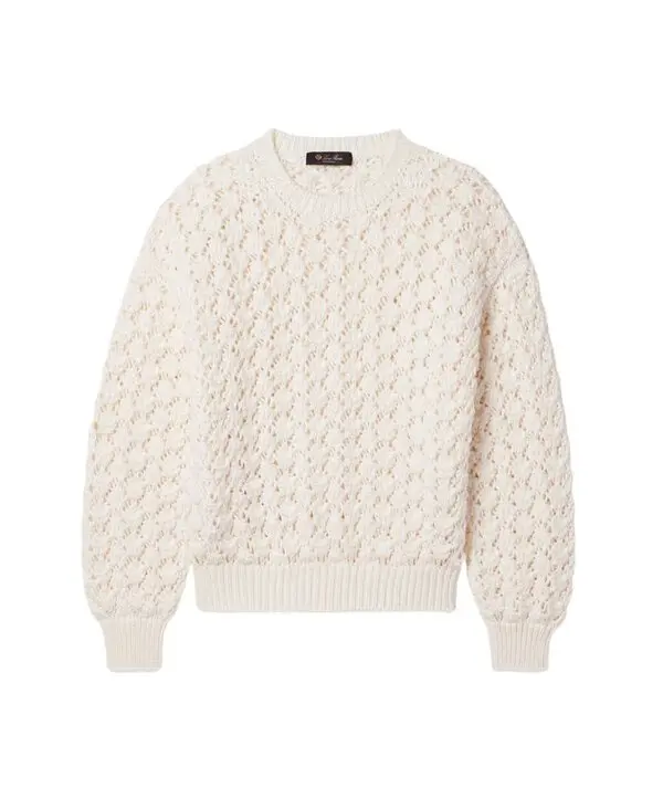 Loro Piana Nikko Open-knit Cotton And Silk-blend Sweater