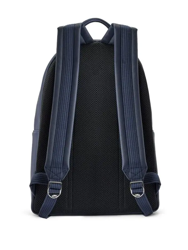 Lacoste Logo-appliqué Faux-leather Backpack - Blue