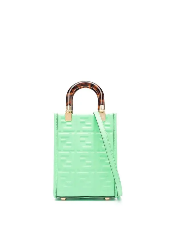 Fendi Monogram-debossed Tote - Green