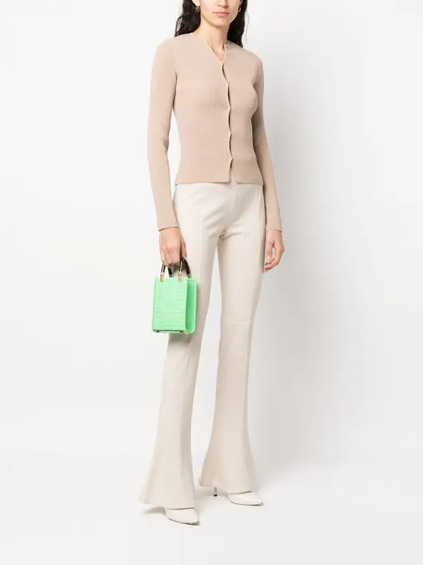 Fendi Monogram-debossed Tote - Green