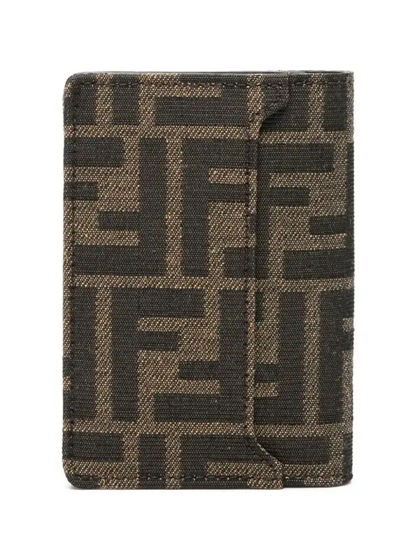 Fendi Ff-jacquard Leather Wallet